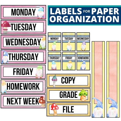 Gnome Classroom Theme Decor Bundle Clutter Free Classroom Store