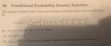 Solved The Random Variables X And Y Have Joint Gaussian