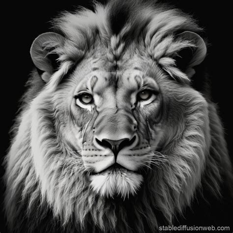 A Binary Lion Icon Stable Diffusion Online