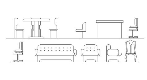 Blocks Of Living Room Furniture In Autocad 2d Drawing Cad File Dwg File