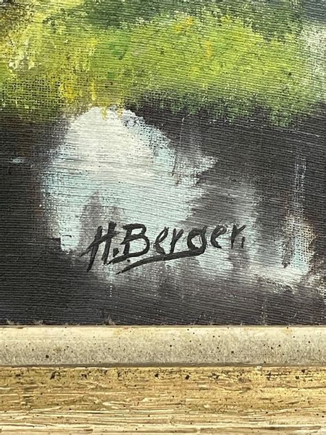 Ochse Am Teich Öl Gemälde Signiert H Berger Kaufen Auf Ricardo