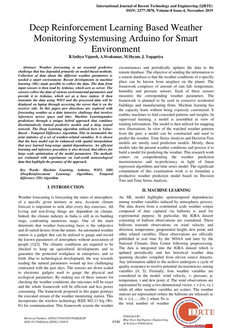 pdf deep reinforcement learning based weather monitoring systemusing