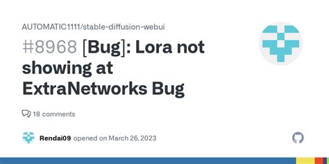 Bug Lora Not Showing At Extranetworks Bug · Issue 8968