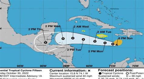 Emiten Alerta Azul Por Potencial Ciclón Tropical Número 15