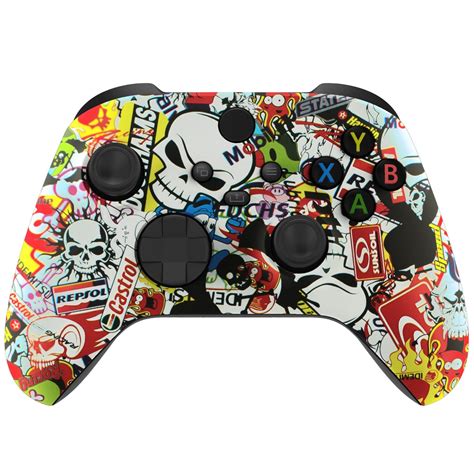 Soft Touch Sticker Bomb Front Shell For Xbox Series Xs Controller
