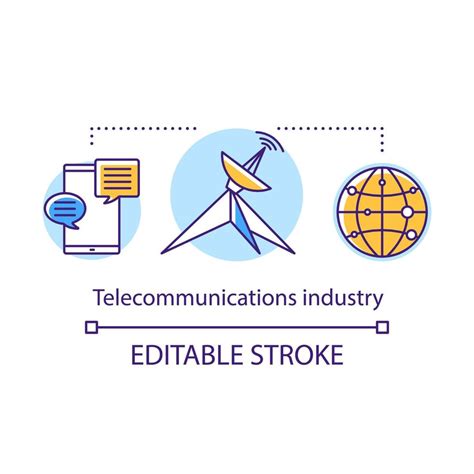 Icono Del Concepto De La Industria De Las Telecomunicaciones Servicio