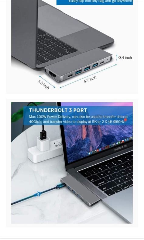 Usb C Hub Adapter For Macbook Pro Air M1 202020192018 Geekera 8 In 1