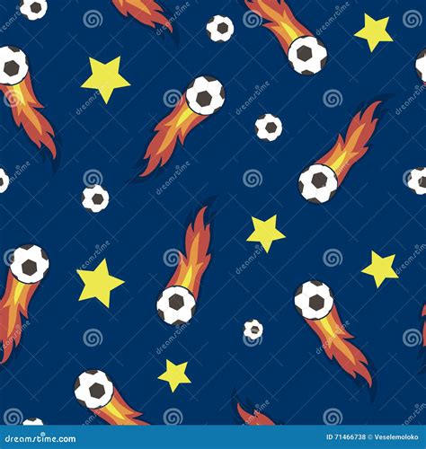 Soccer Balls Abstract Vector Seamless Pattern Stock Vector Illustration Of Football Cartoon