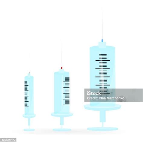 주사 및 예방 접종을위한 바늘이있는 다양한 크기의 의료 주사기 0명에 대한 스톡 벡터 아트 및 기타 이미지 0명 건강 진단 건강관리와 의술 Istock