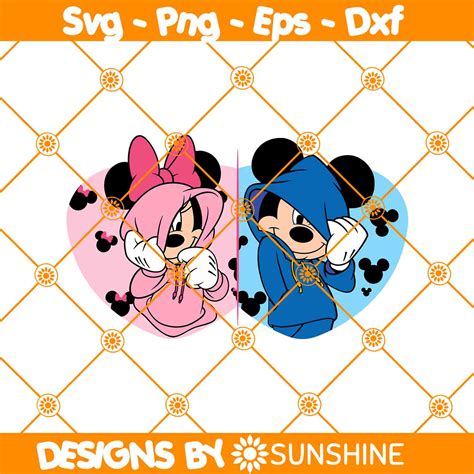 Mickey And Minnie Mouse Heart Svg Mickey Minnie Mouse Svg Inspire