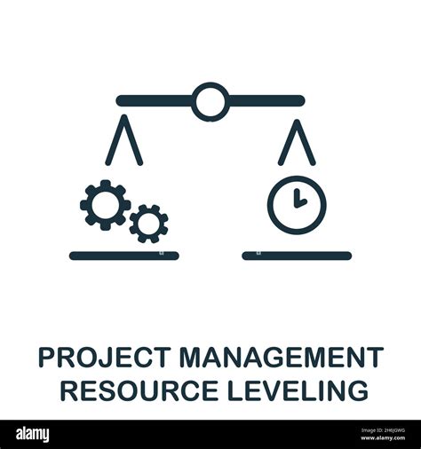 Resource Leveling Icon Monochrome Sign From Project Management