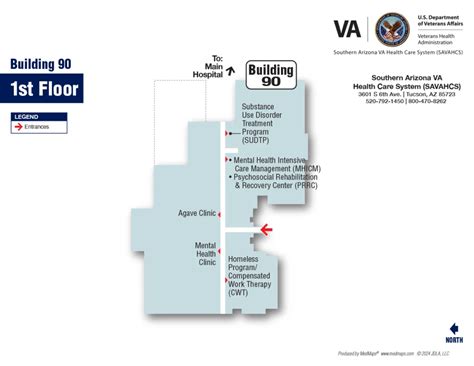 Tucson Va Medical Center Hospital Map 2024 2015 All Maps