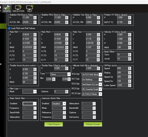 Help With Tuning Log Analysis Large Quad Copter Ardupilot