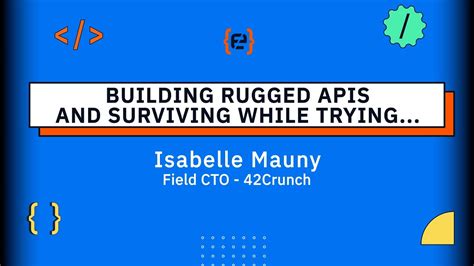 Building Rugged Apis And Surviving While Trying Isabelle Mauny