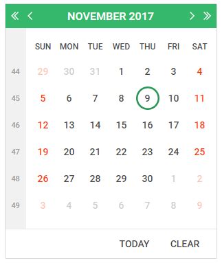 Asp Calender