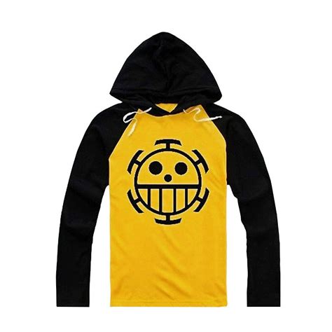 เสื้อแจ็กเก็ตกันหนาว แขนยาว มีฮู้ด ลายการ์ตูนอนิเมะ One Piece Trafalgar