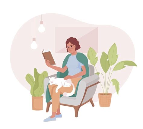 Passar O Fim De Semana Sozinho Ilustração Isolada Em Vetor 2d Vetor