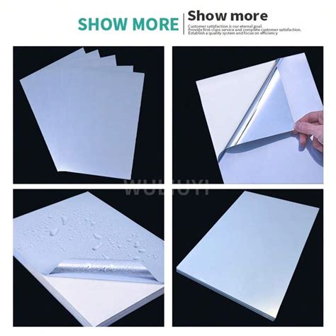 Printing Paper A4 Bright Silver Self Adhesive Film Inkjet Printing