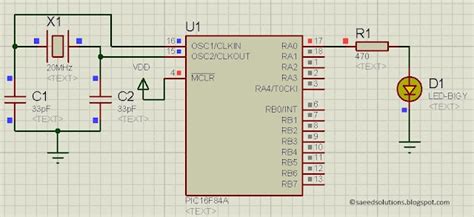 pic16f84a led blinking code proteus simulation saeed s blog