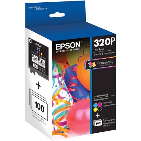 Epson 320 Standard Capacity Color Ink Cartridge Print Pack T320p