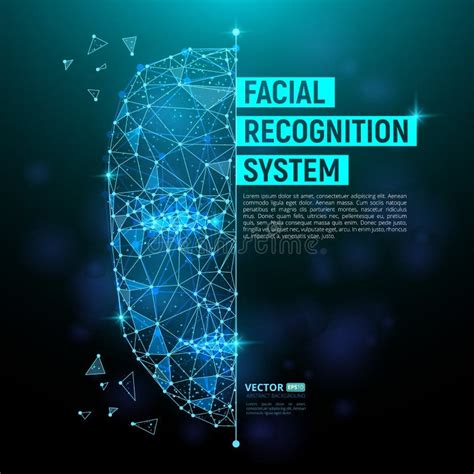 Facial Recognition System Concept Face Recognition 3d Scanning Face Id Vector Wireframe