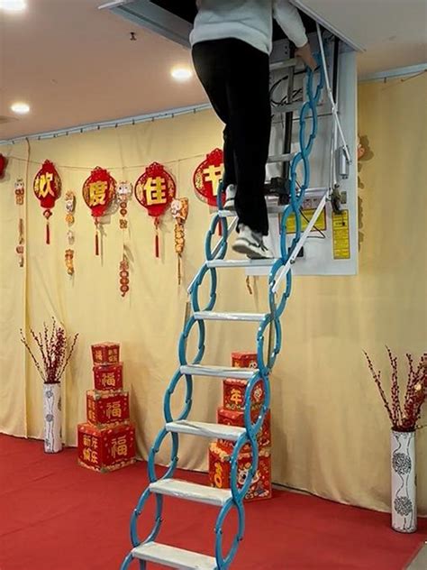 Folding Ladder Attic Telescopic Stairs Invisible Folding Thickening