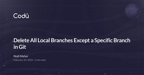 Delete All Local Branches Except A Specific Branch In Git By Niall Maher Codú