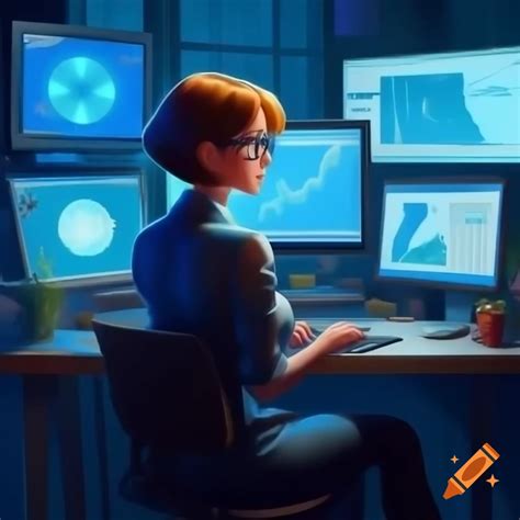Dramatic Portrayal Of Elon Musk In High Tech Environment With Tense