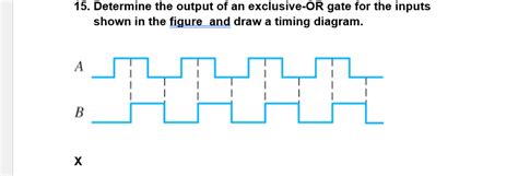Solved Determine The Output Of An Exclusive OR Gate For Chegg Com