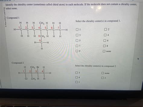 Answered Identify The Chirality Center Bartleby