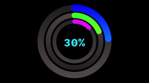 Multicolor Loading Bar Animation On Black Background