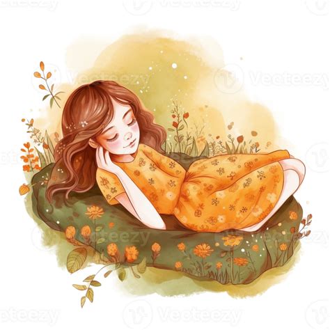 Lazy Slepping Girl Watercolor Art 23957710 Png Lazy Slepping Girl Watercolor Art 23957710 Png
