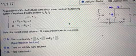 Solved An Application Of Kirchhoff S Rules To The Circuit Chegg Com