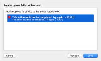 Xcode8 Xcode Archive Failed To Upload Stack Overflow