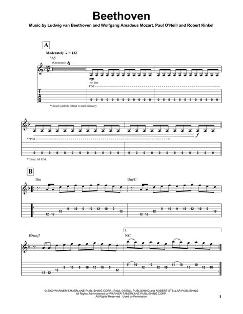 Beethoven By Trans Siberian Orchestra Guitar Tab Play Along Guitar