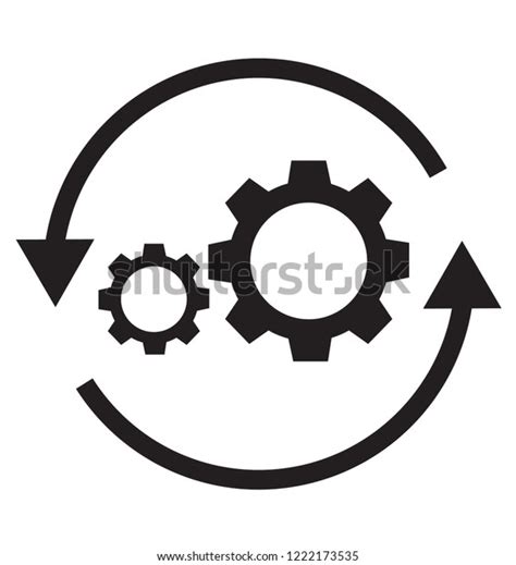 Workflow Icon On White Background Flat Stock Vector Royalty Free 1222173535 Shutterstock