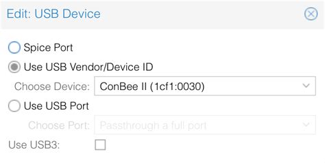 conbee on proxmox vm not creating dev ttyusbx or ttyacm0
