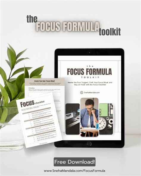 The Focus Formula Toolkit Sneha Mandala Keynote Speaker On Work Culture Peak Performance