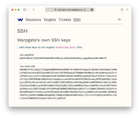 Adding An SSH Target Warp Tech Warpgate Wiki GitHub
