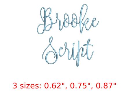Brooke Script Embroidery Font · Creative Fabrica