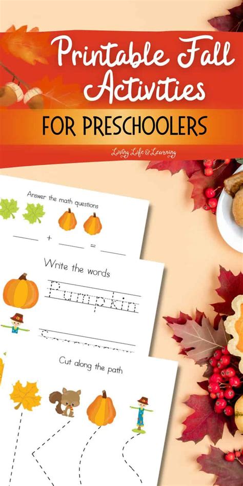 Printable Fall Activities For Preschoolers