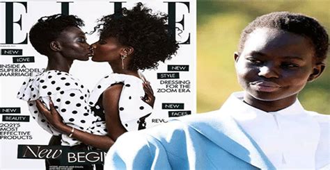 Supermodel Aweng Ade Chuol Kisses Wife On Cover Of Elle Uk In Defiance