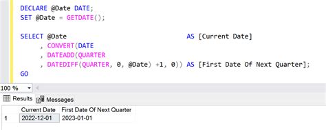 Sql Server Tsql How To Get Previous Current And Last Quarter
