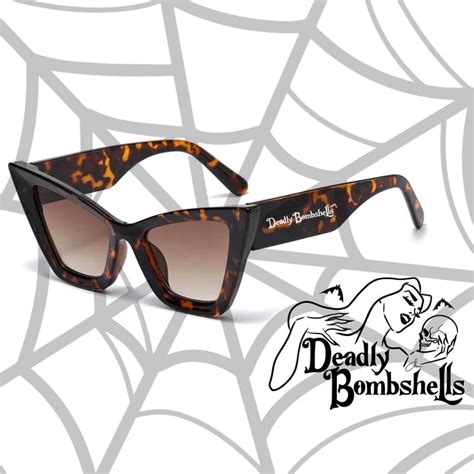 Deadly Bombshell Leopard Cat Eye Sunglasses Deadly Bombshells