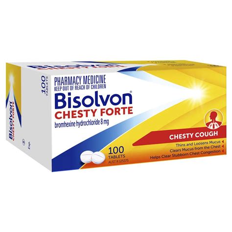 Buy Bisolvon Chesty Forte Tablets 100 Pack Cough Tablets Online At