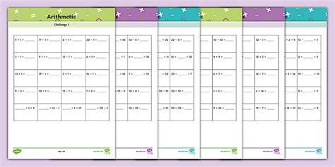 Year 1 Arithmetic Challenge Pack 2 Teacher Made