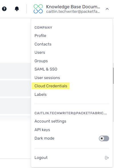 Cloud Credentials