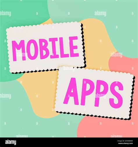 Conceptual Display Mobile Apps Business Concept A Software Application