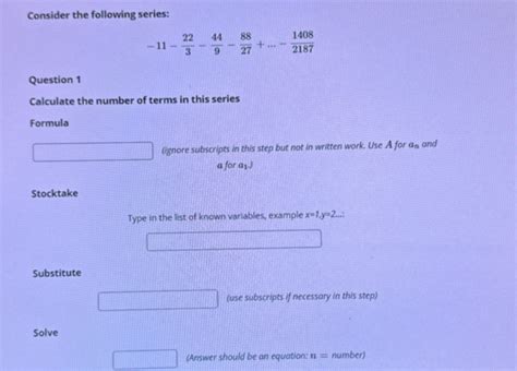 Solved Consider The Following Series Chegg