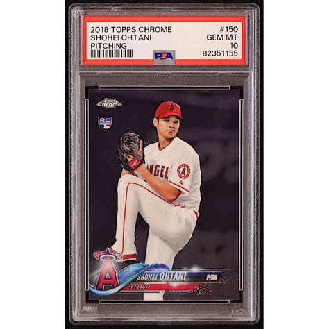 Shohei Ohtani Topps Chrome RC PSA Pristine Auction